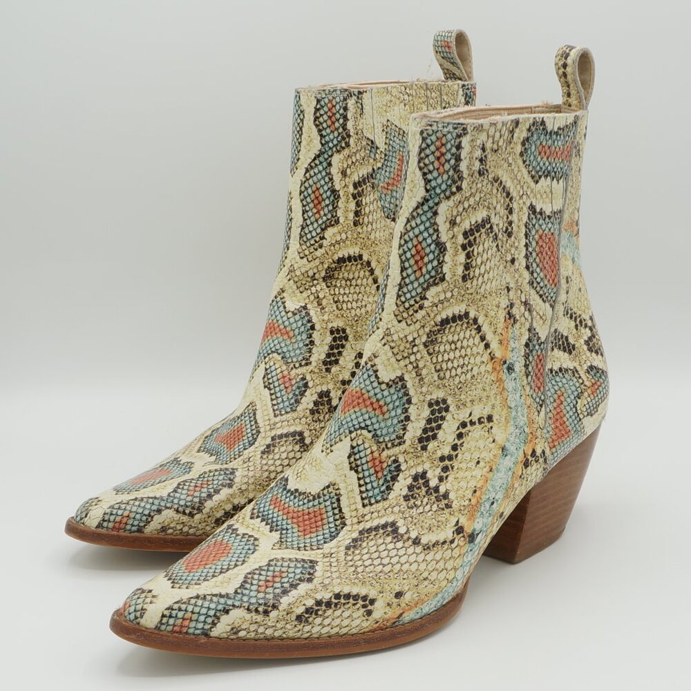 Matisse Elevation Multi Snake Leather Booties Women's… - Gem